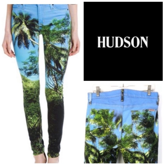 Hudson Jeans | Jeans | Salehudson Nico Super Skinny Palm Tree Denim ...